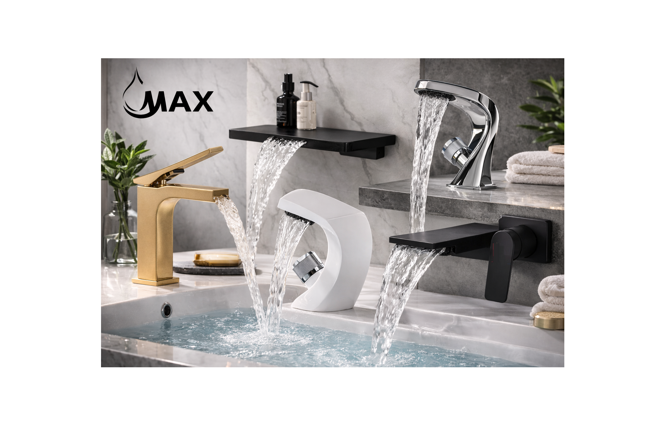 Waterfall Bathroom Faucets | Modern Luxury Sink Faucets | MAX Faucets